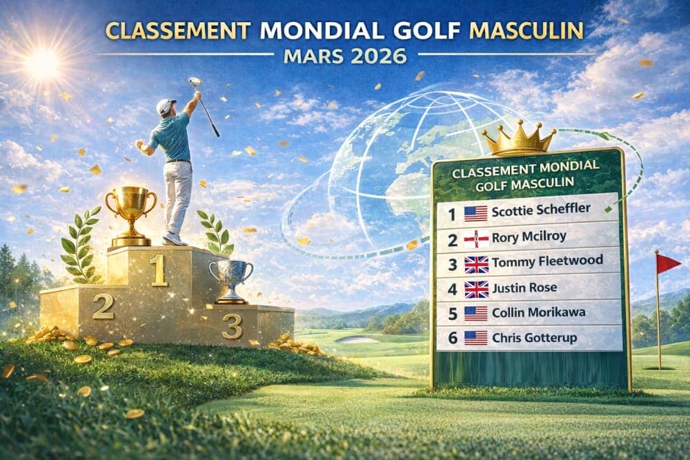 Classement mondial golf mars 2026 : le point sur le top Pro masculin ...